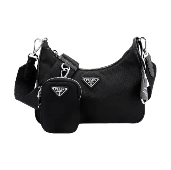Prada Re-edition 2005 Shoulder Bag - Black/silver