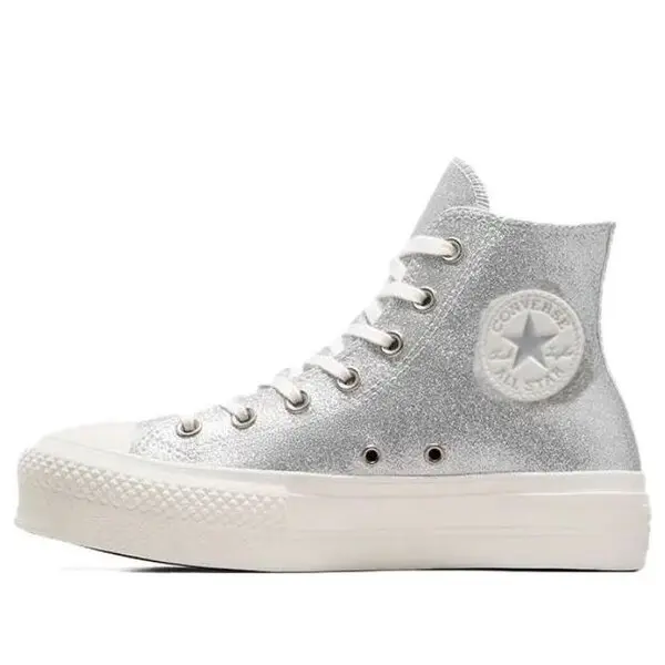 CONVERSE Chuck Taylor All Star Lift Hi Sneakers - Silver Metallic