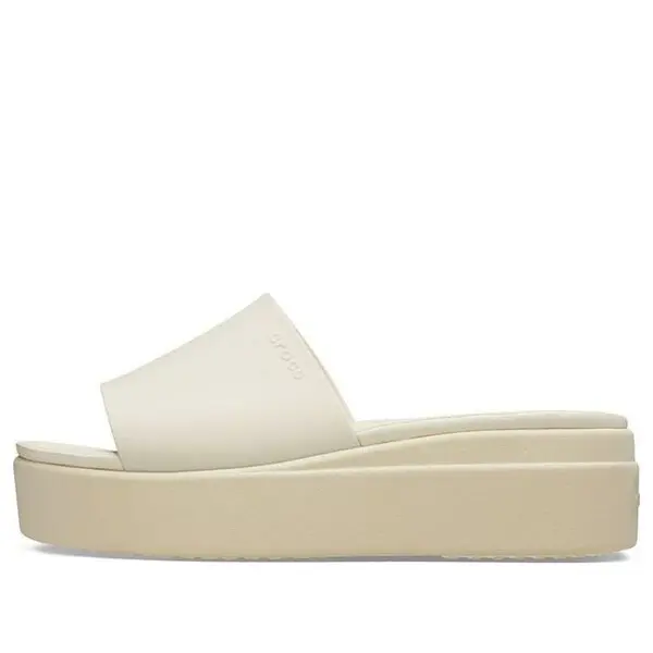 CROCS Brooklyn Platform Slide - White/beige