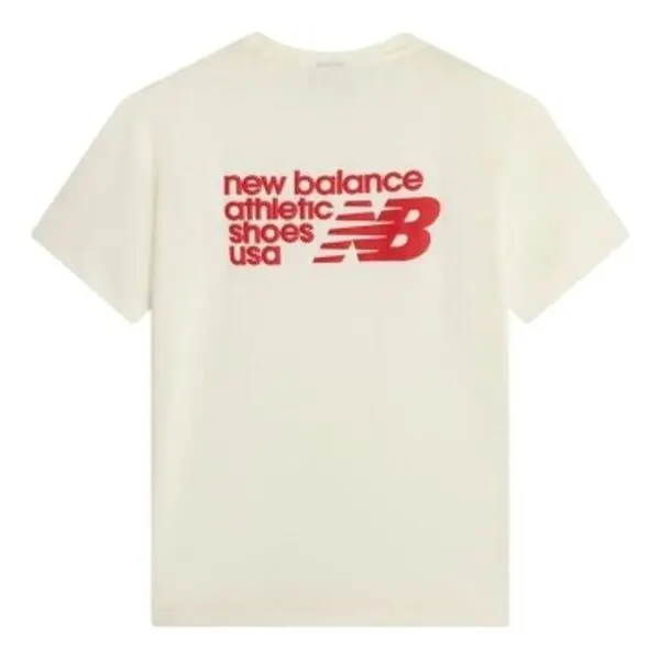 NEW BALANCE Casual Logo Tee Asia Sizing 'white Red - White/red