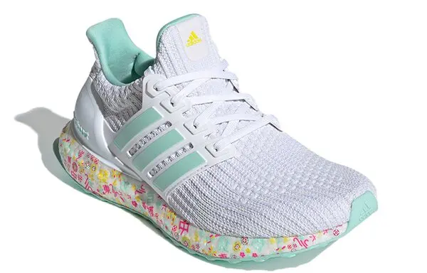 Adidas Ultra Boost Athletic Sneakers - White/green