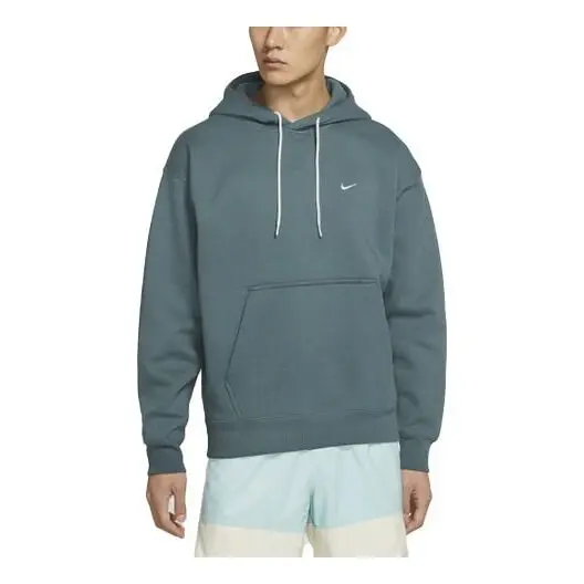 Nike Embroidered Logo Fleece Lined Hoodie - Dark Green