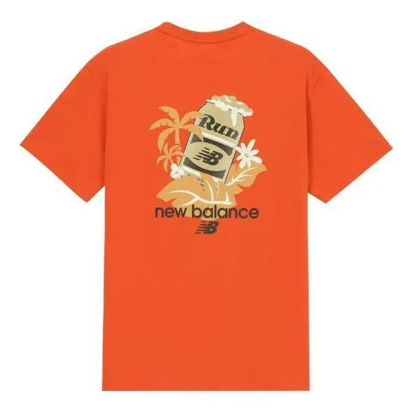NEW BALANCE Graphic Logo Tee Asia Sizing - Orange Yellow