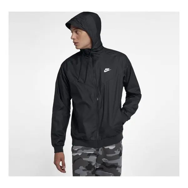 Nike Windrunner Hooded Woven Windbreaker Jacket - Black