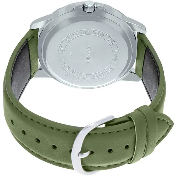 Casio Analog Watch With Leather Band - Green