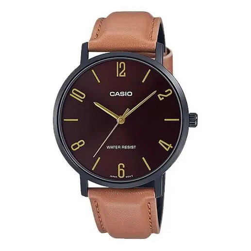 Casio Classic Minimalistic Watch With Orange Strap - Red