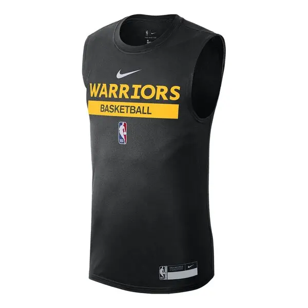 Nike X Nba Golden State Warriors Basketball Training Jersey - Black/multi-color/gold
