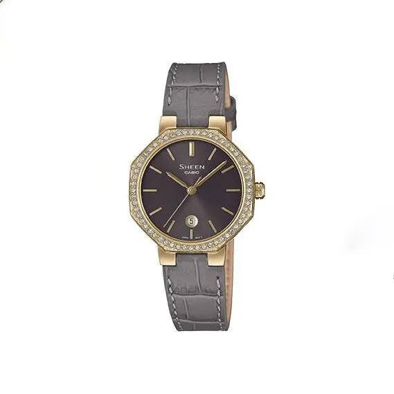 Casio Sheen Water Resistant Watch With Leather Strap - Default Color