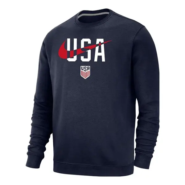 Nike Usa Club Fleece Crew Neck Sweatshirt - Navy