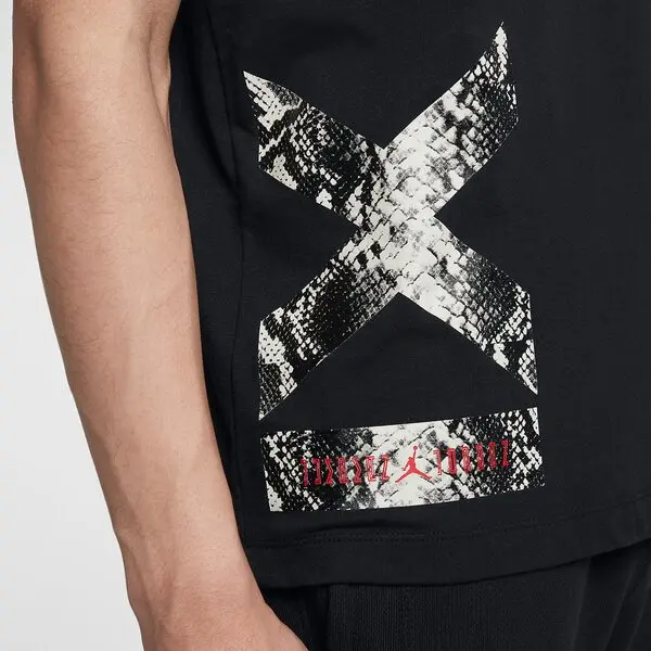 JORDAN Legacy Aj 11 Retro Snakeskin T-shirt - Black
