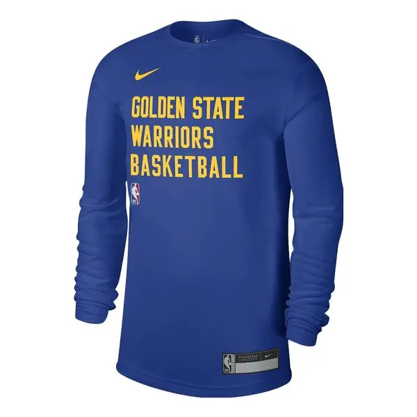 Nike X Nba Dri-fit Golden State Warriors Training Long Sleeve T-shirt - Blue