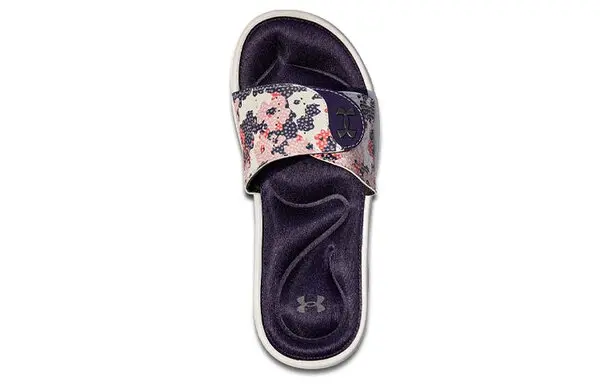 Under Armour Ignite Graphic Strap Slide - Grey/purple