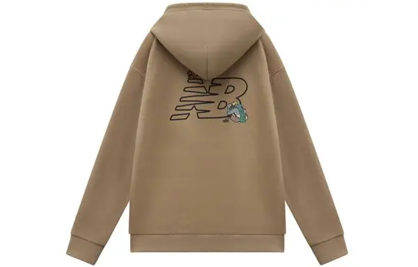 NEW BALANCE X Jhi Logo Printed Hoodie - Brown