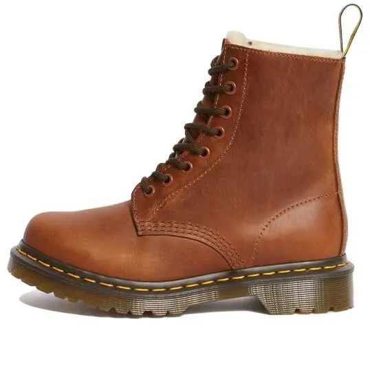 Dr. Martens 1460 Faux Fur Lined Boots - Brown