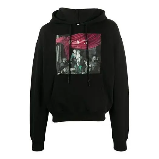 Off-White Caravaggio Print Hoodie - Black