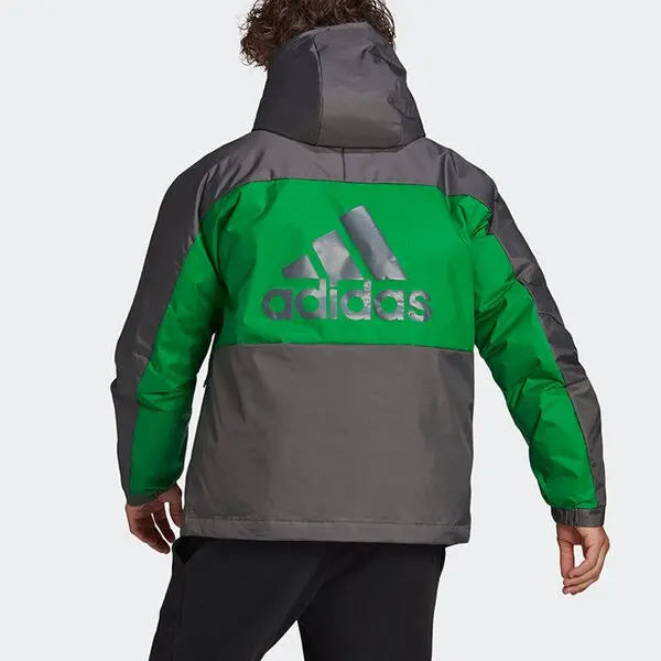 Adidas Logo Pattern Splicing Down Jacket