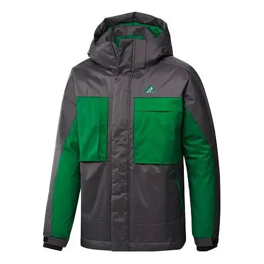 Adidas Logo Pattern Splicing Down Jacket - Default Color