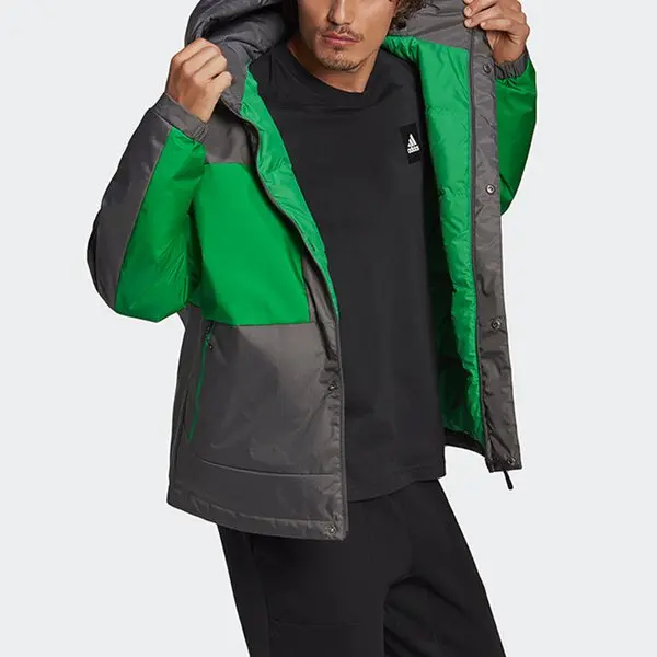 Adidas Logo Pattern Splicing Down Jacket