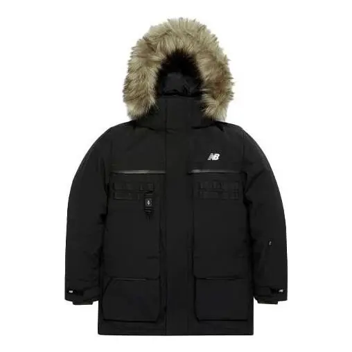 NEW BALANCE Athletics Utility Down Jacket - Black/brown
