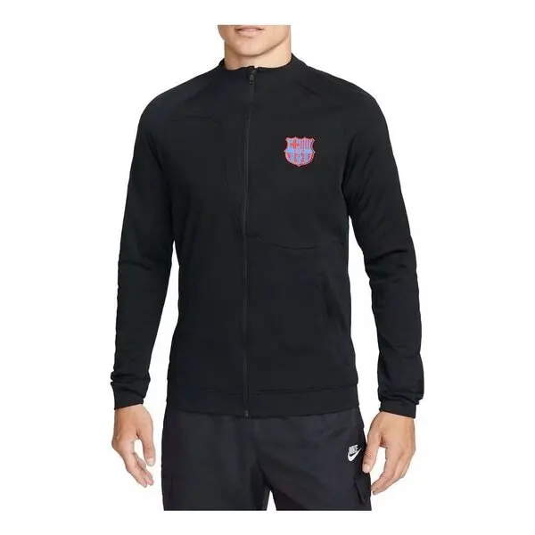 Nike F.c. Barcelona Academy Pro Knit Football Jacket - Black