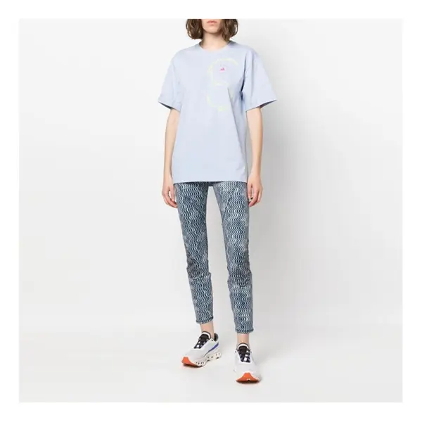 Adidas By Stella Mccartney Sportswear T-shirt 'beige Blue - Default Colorway