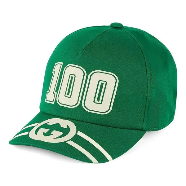 Gucci 100 Baseball Cap With Velcro Strap - Green
