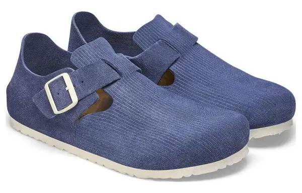 BIRKENSTOCK London Suede Leather Corduroy - Blue
