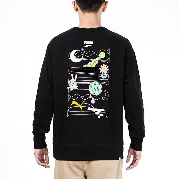 PUMA Graphic Print Knit Pullover