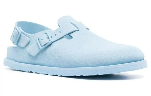 BIRKENSTOCK Tokio Suede Leather Sandals - Blue