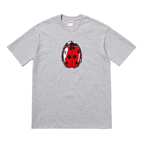 Supreme Ss18 Ladybug Tee Heather Printing Short Sleeve Gray - Grey