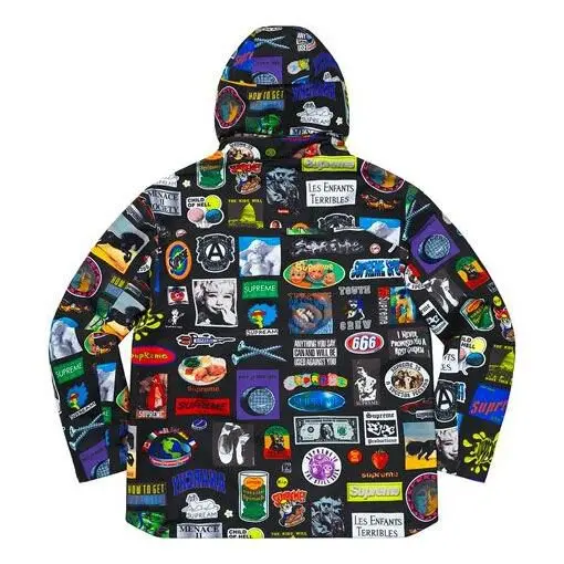Supreme Gore-tex Stickers Shell Jacket - Black/khaki