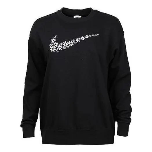 Nike Fleece Pullover With Floral Swoosh - Default Color