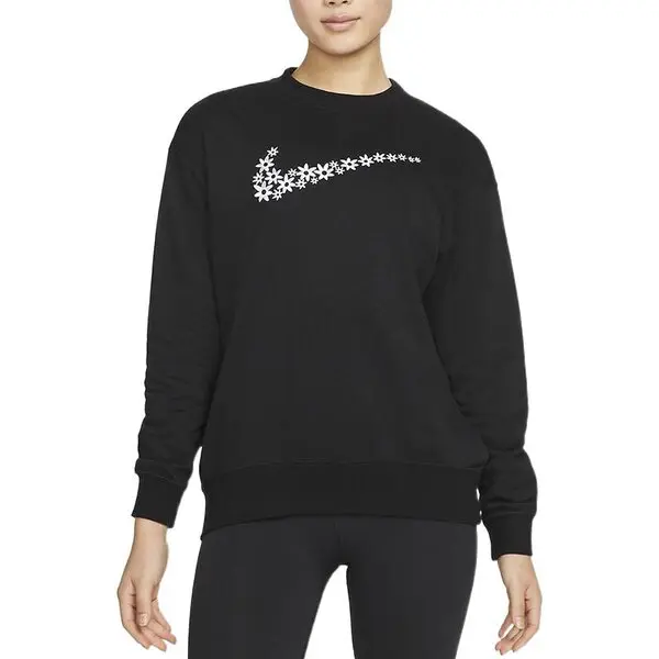 Nike Fleece Pullover With Floral Swoosh