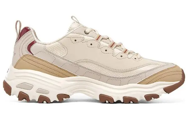Sketchers D'lites 1.0 Lace-up Sneakers - Beige/tan/red