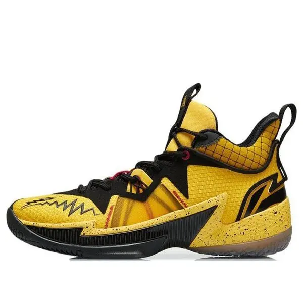 LI-NING Zhengfeng Mid Athletic Sneakers - Yellow/black