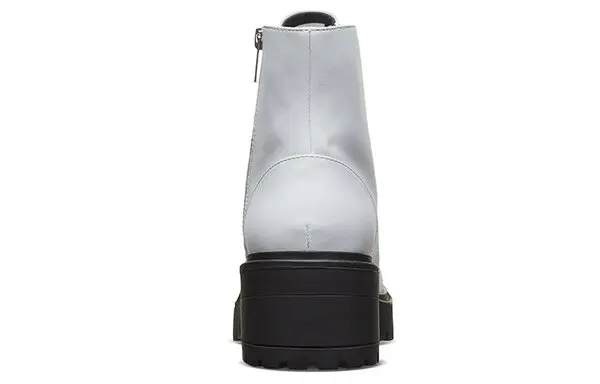 Sketchers High Top Combat Boots With Zip And Lace-up Closure