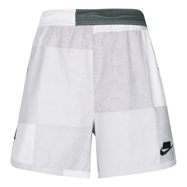 Nike Splicing Colorblock Sports Straight Shorts Gray - Multi-color