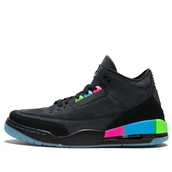 JORDAN Air 3 Retro 'quai 54' High Top Sneakers - Black