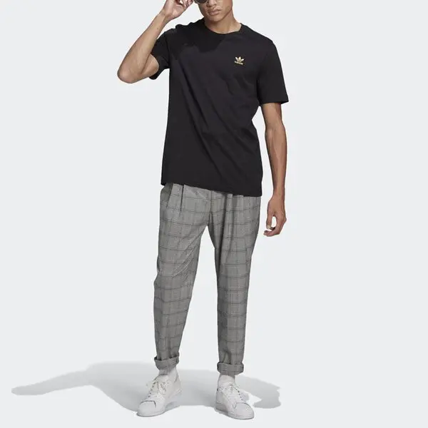 Adidas Originals Casual Breathable Sports Round Neck Short Sleeve - Black