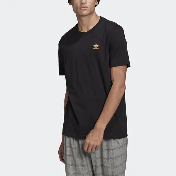 Adidas Originals Casual Breathable Sports Round Neck Short Sleeve - Black