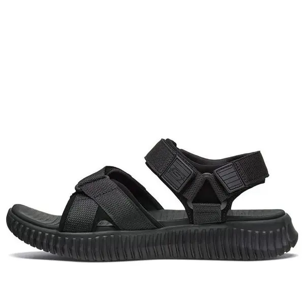 Sketchers Elite Flex Velcro Sports Sandals - Black