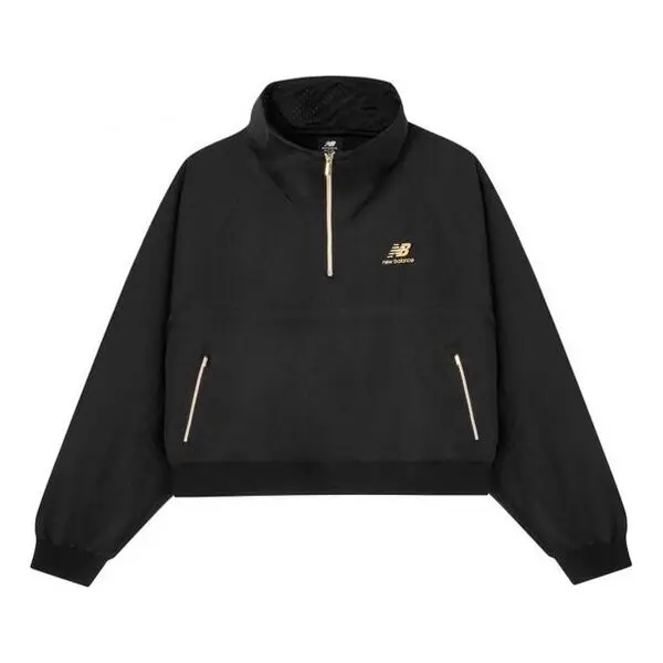 NEW BALANCE Stand Collar Zip Up Jacket - Black