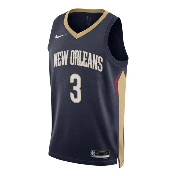 Nike X Nba New Orleans Pelicans Icon Edition Cj Mccollum 3 Jersey Dn2014-424 - Navy