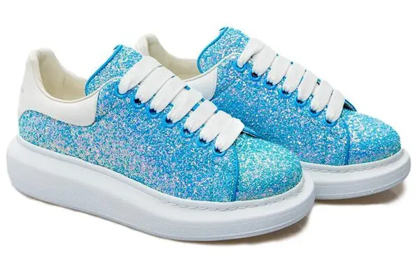 Alexander McQueen Oversized Glitter Sneakers - Blue
