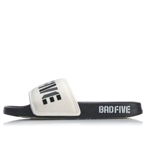 LI-NING Bd5 Slide Slippers - White/black