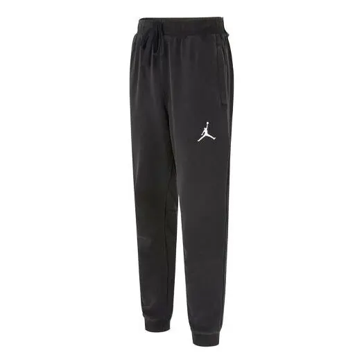 JORDAN As J Df Air Flc Pant Logo Distress Sports Knit Bundle Feet Long Pants/trousers Autumn Black - Default Color