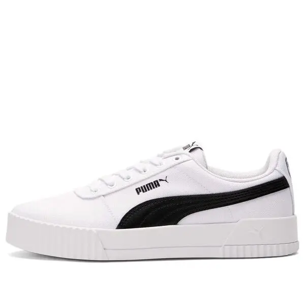 PUMA Carina Canvas Leisure Sneakers - White/black