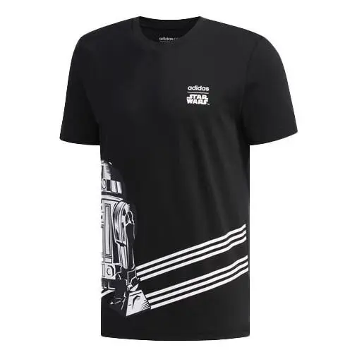 Adidas Round Neck Logo Short Sleeve - Black