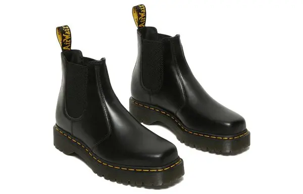 Dr. Martens 2976 Bex Squared Toe Leather Chelsea Boots - Black