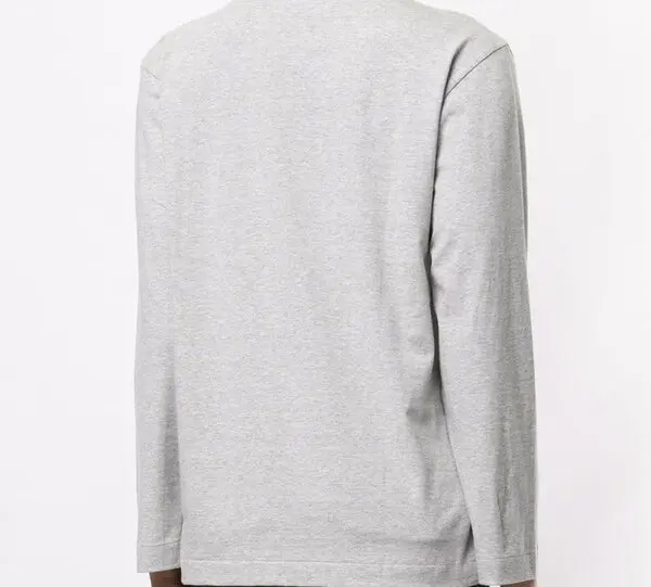Play Comme Des Garcon Side Heart Long Sleeves Tee - Grey